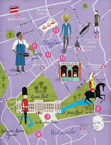 A map of Mayfair, London – Buy image – 11950136 seasons.agency